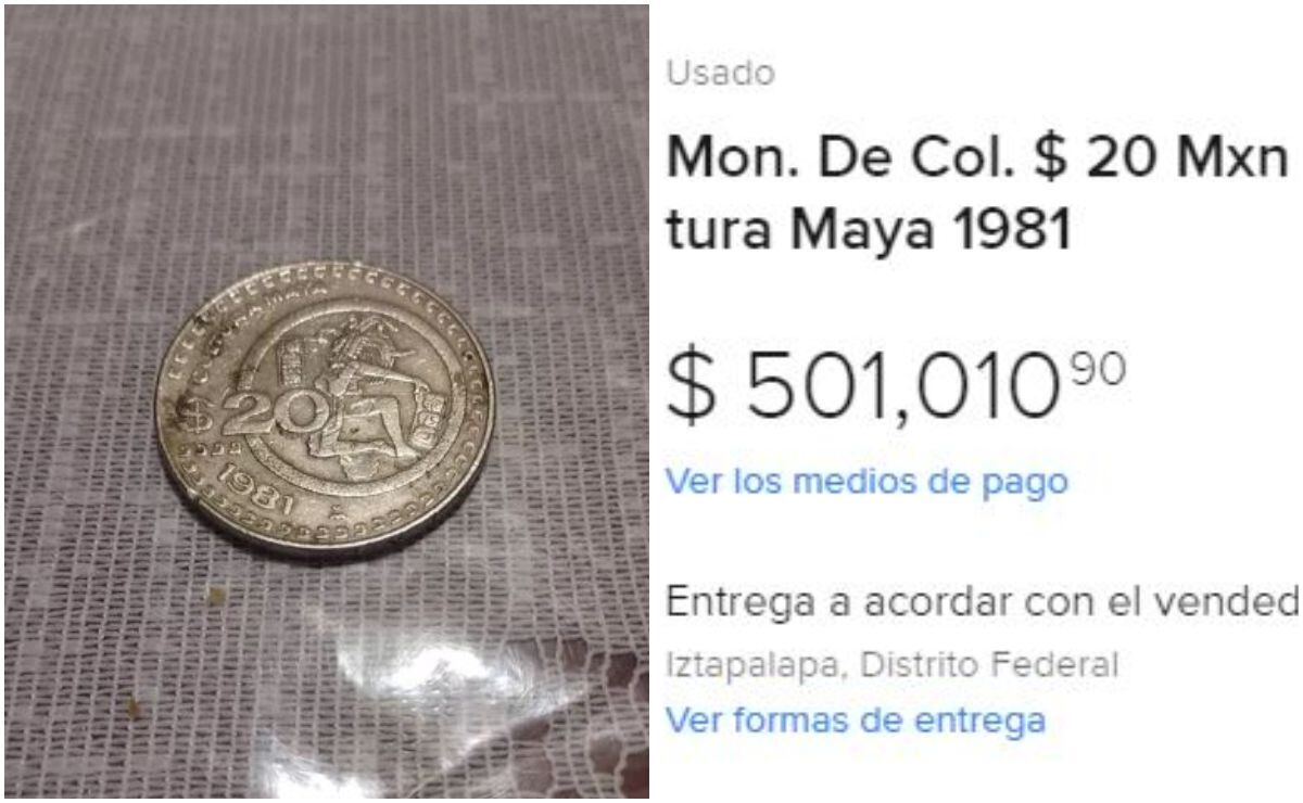 La moneda de 20 pesos de la Cultura Maya que vale hasta $500,000 pesos ...